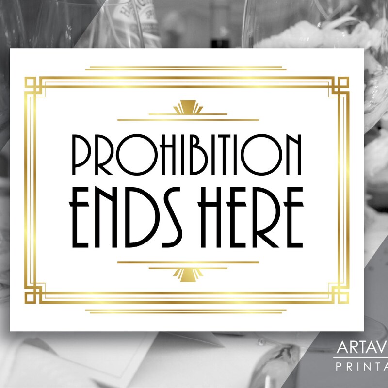 Prohibition Era Sign - Etsy