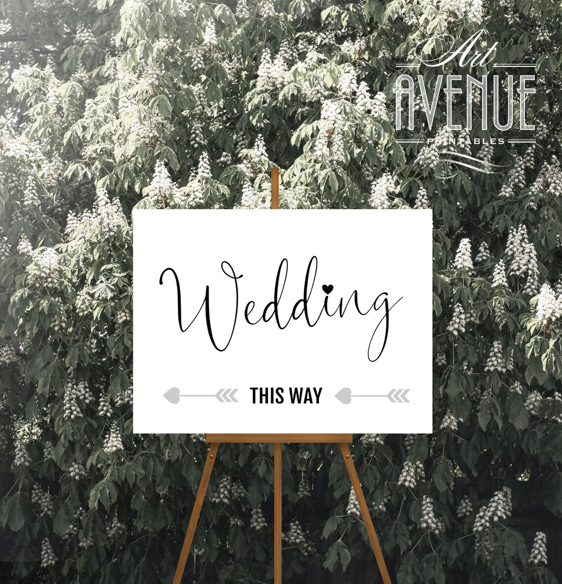 MODERN MINIMALIST Wedding This Way Sign Template Minimalist | Etsy