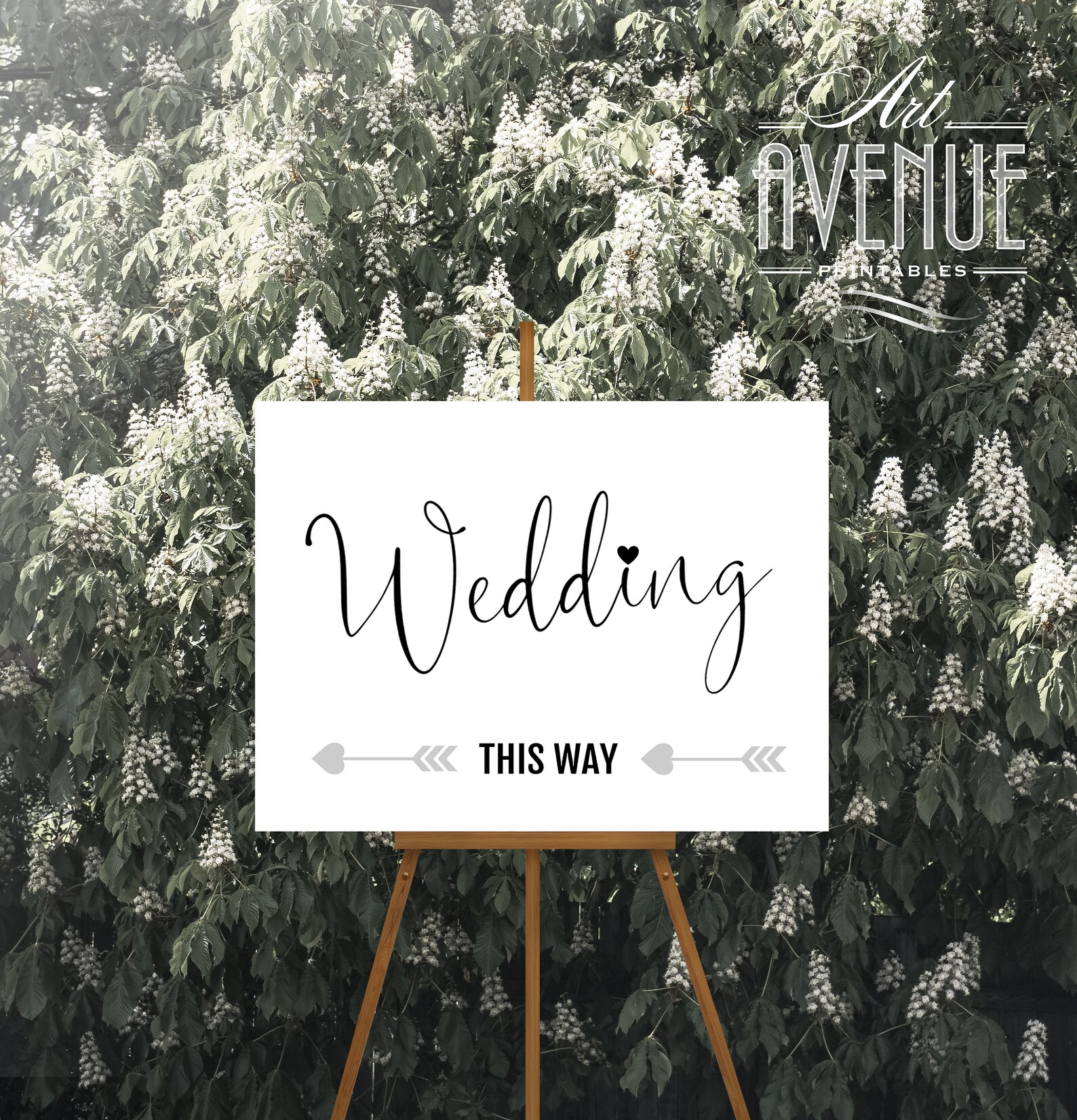 MODERN MINIMALIST Wedding This Way Sign Template Minimalist | Etsy