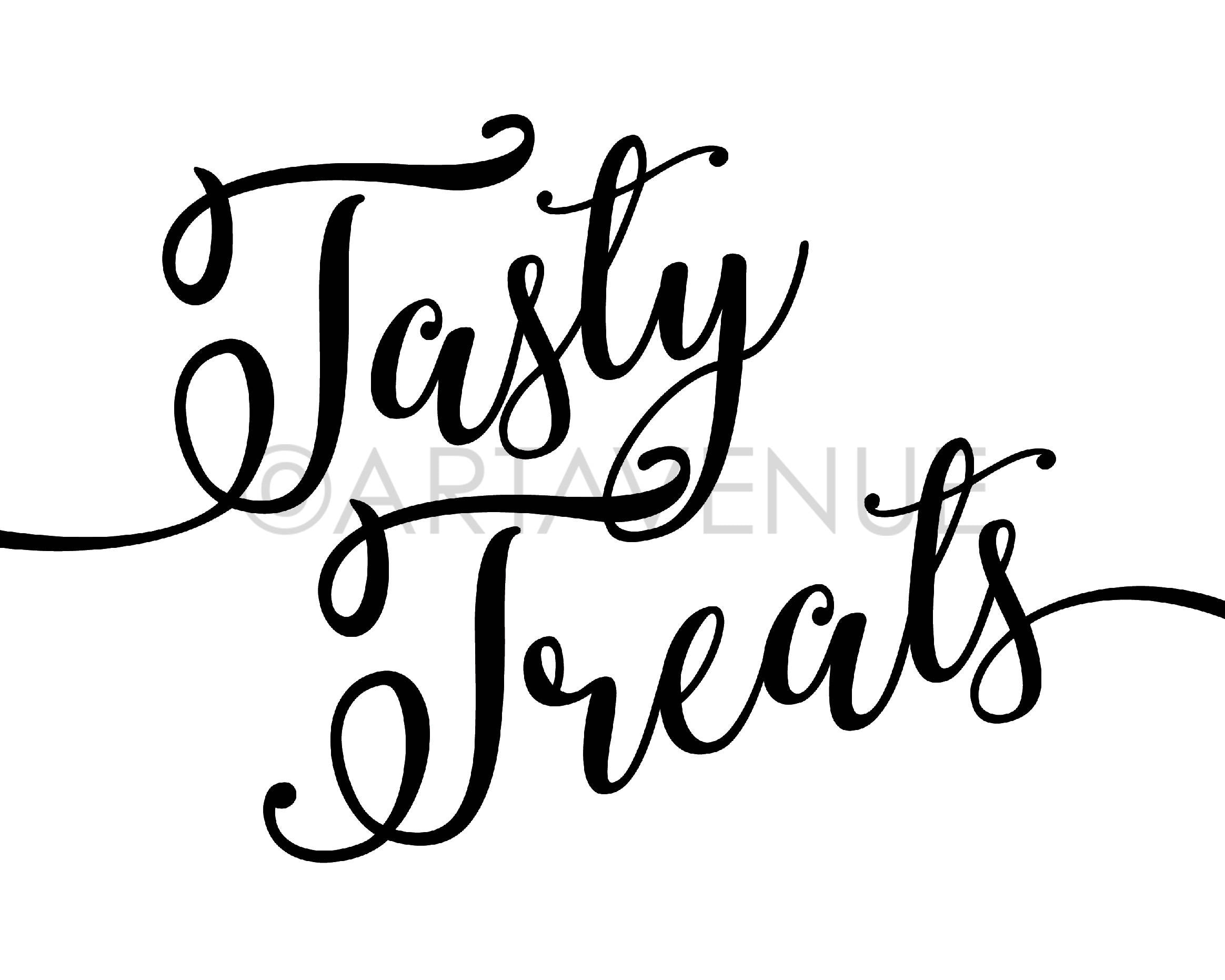 Chic Party Signs Tasty Treats Sign Printables Food Table | Etsy