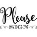 Chic Party Sign Printables | Please Sign | Wedding Downloads | Black ...