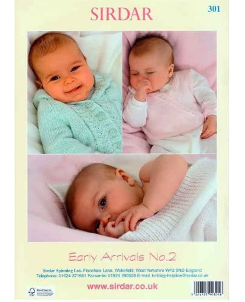 Sirdar Early Arrivals Preemie Knitting Patterns Book 301 Volume 2 FREE ...