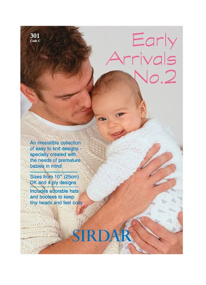 Sirdar Early Arrivals Preemie Knitting Patterns Book 301 Volume 2 FREE SHIP - Etsy
