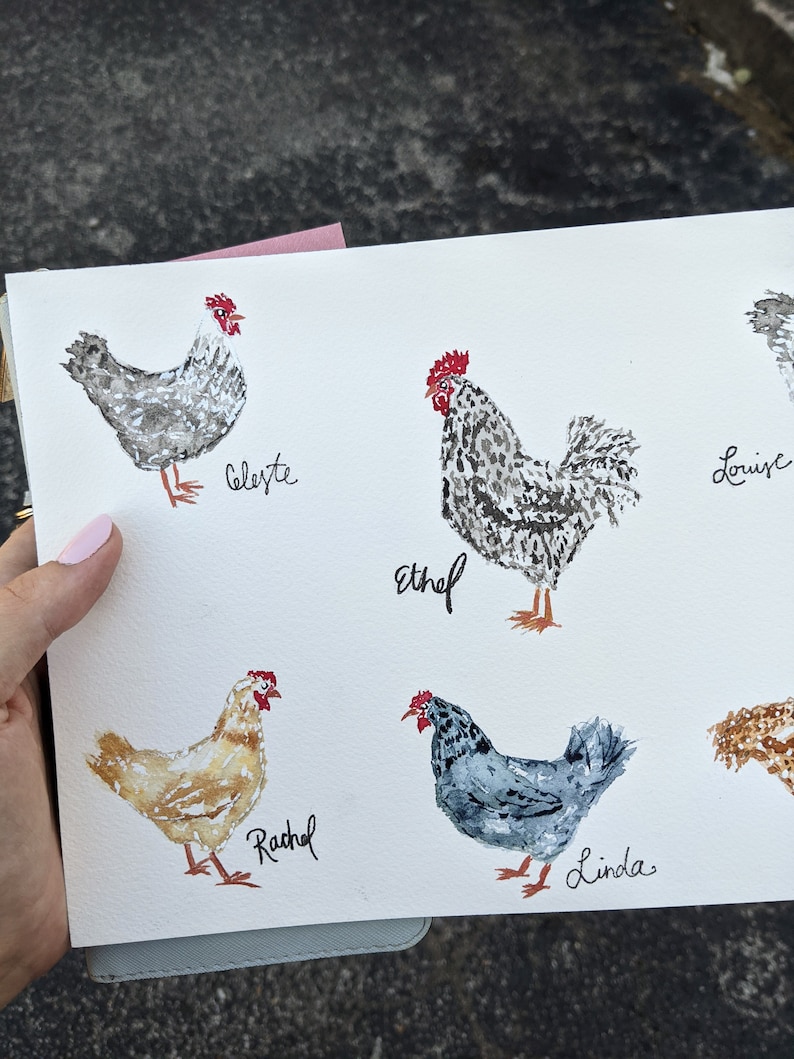 Custom Chicken Flock Portrait - Etsy