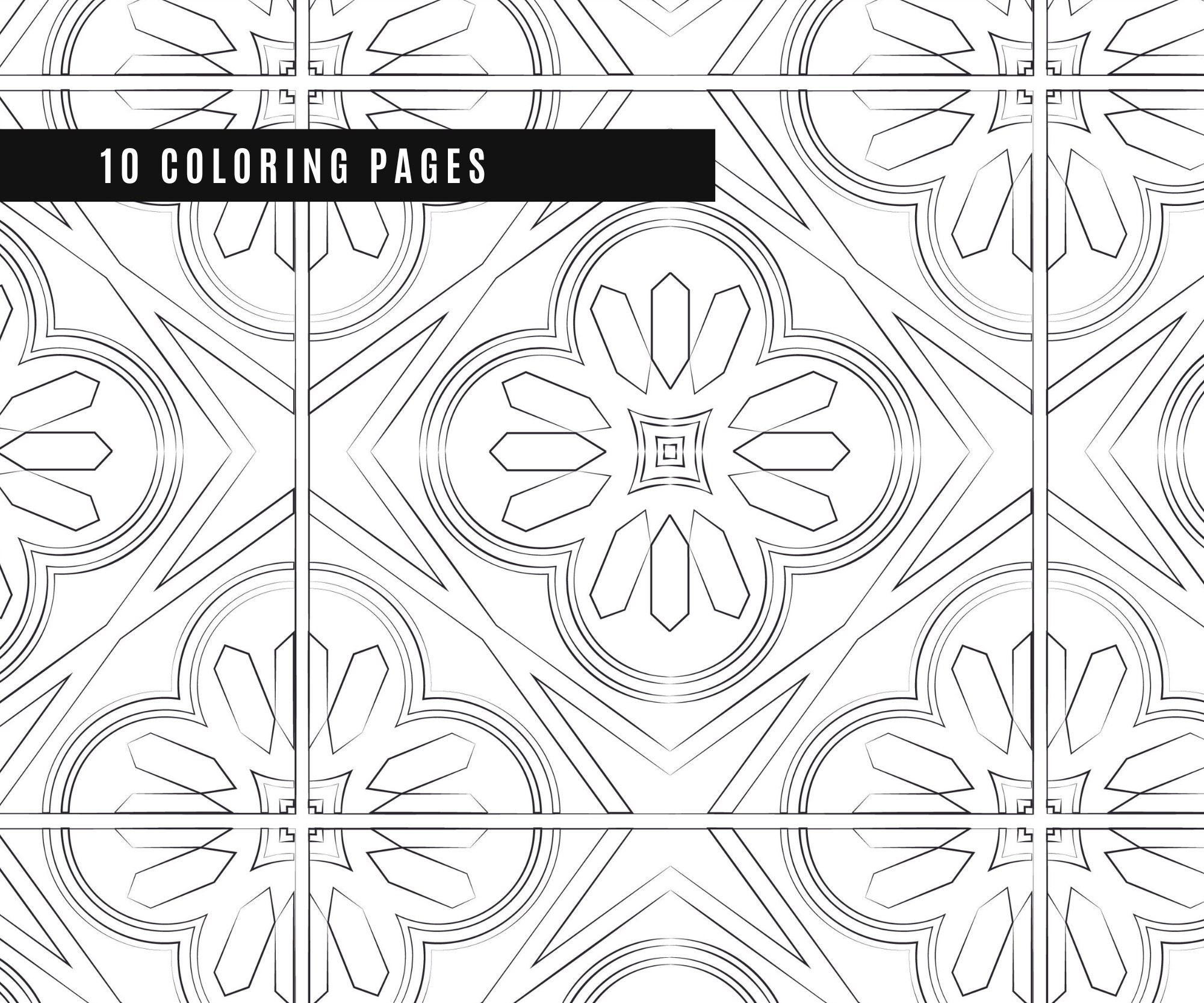 Ausmalbilder, Printable & Digital // Azulejos - Kachel / Kachel ...