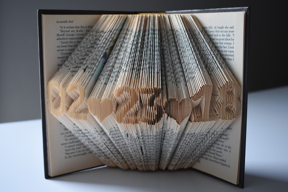 Wedding Gifts for Couple, Wedding Gift Date, Folded Book Art, Unique ...
