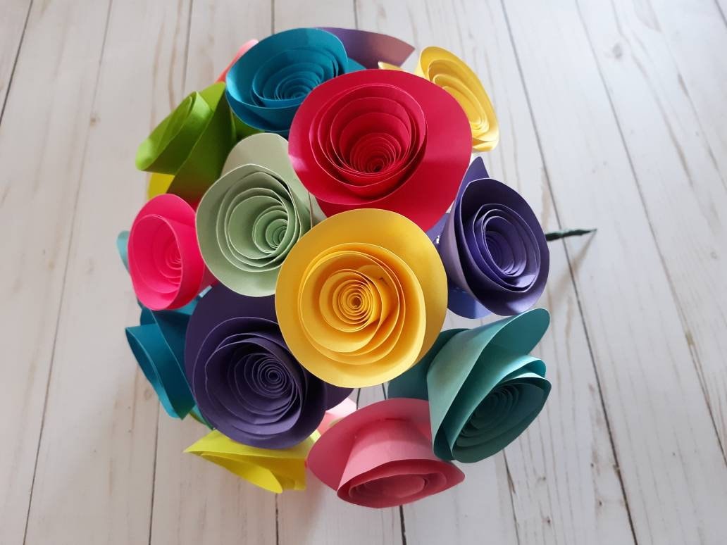 Mothers Day Gift, Paper Flower Bouquet, Flowers for Mom - Etsy