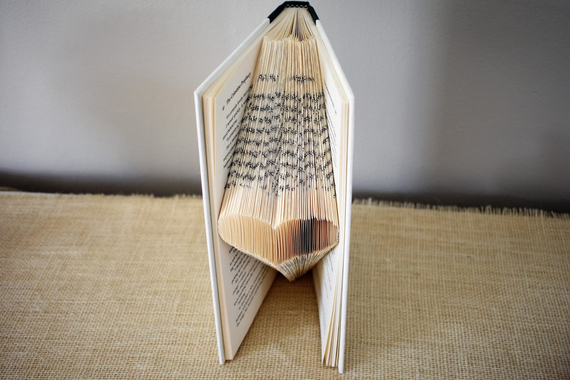 Handmade Folded Book Art Sculpture, Heart Decor - Etsy