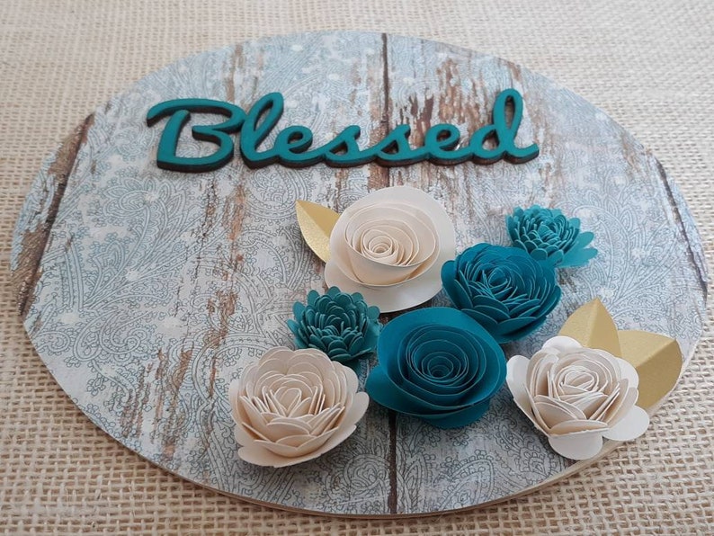 Spring Signs Paper Flower Wooden Sign Spring Decor - Etsy