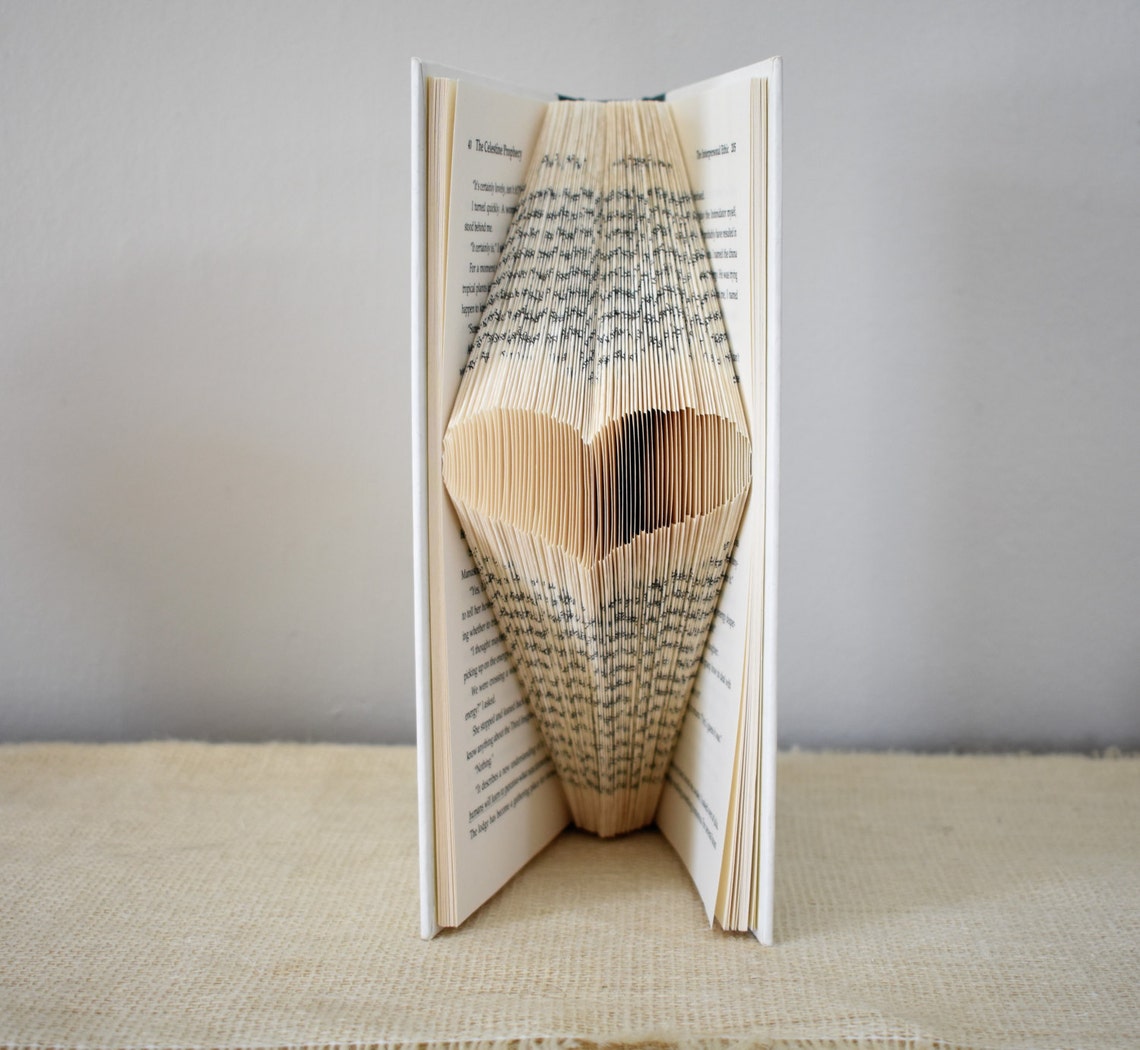 Folded Book Art, Boho Wedding Decor, Decorative Book, Rustic Wedding - Etsy