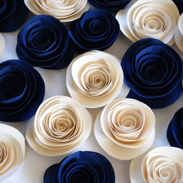 Navy Blue Flowers - Etsy