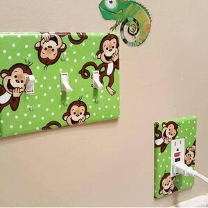 Monkey Light Switch - Outlet Cover- Switch Plate Cover-nursery Decor ...