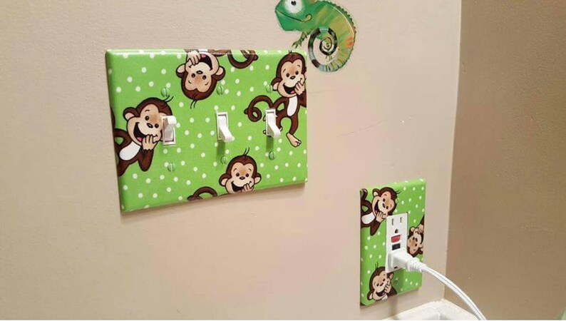 Monkey Light Switch Outlet Cover Switch Plate Cover-nursery - Etsy