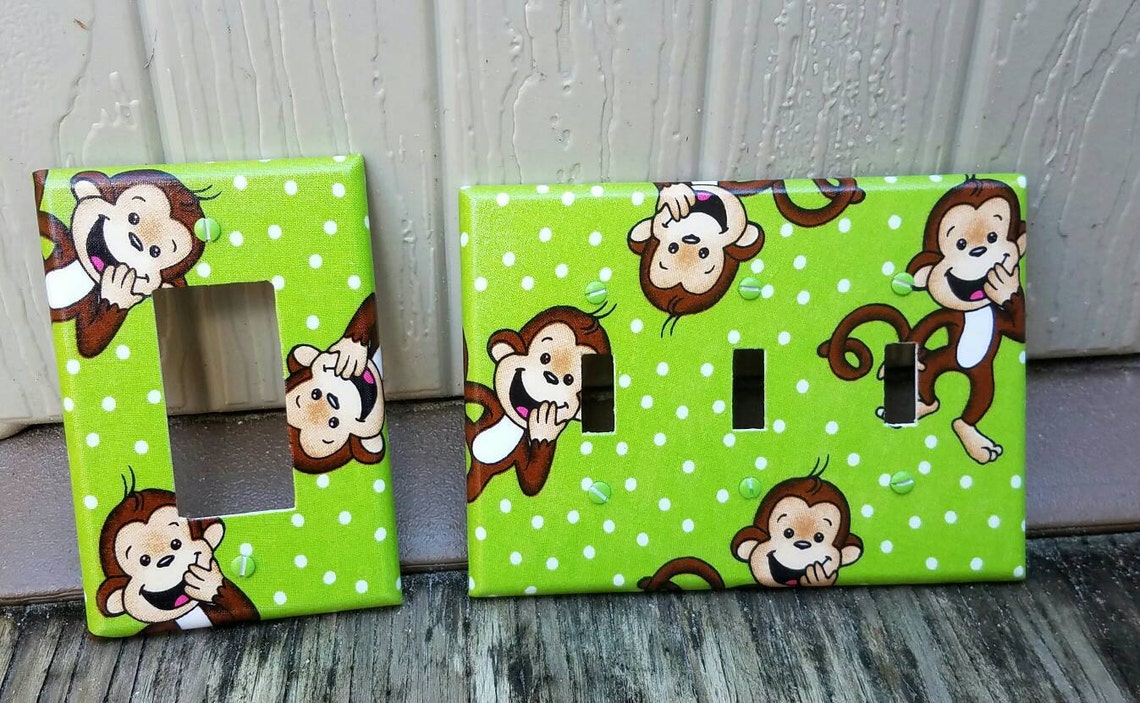 Monkey Light Switch Outlet Cover Switch Plate Cover-nursery - Etsy