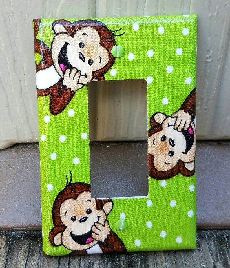 Monkey Light Switch Outlet Cover Switch Plate Cover-nursery - Etsy