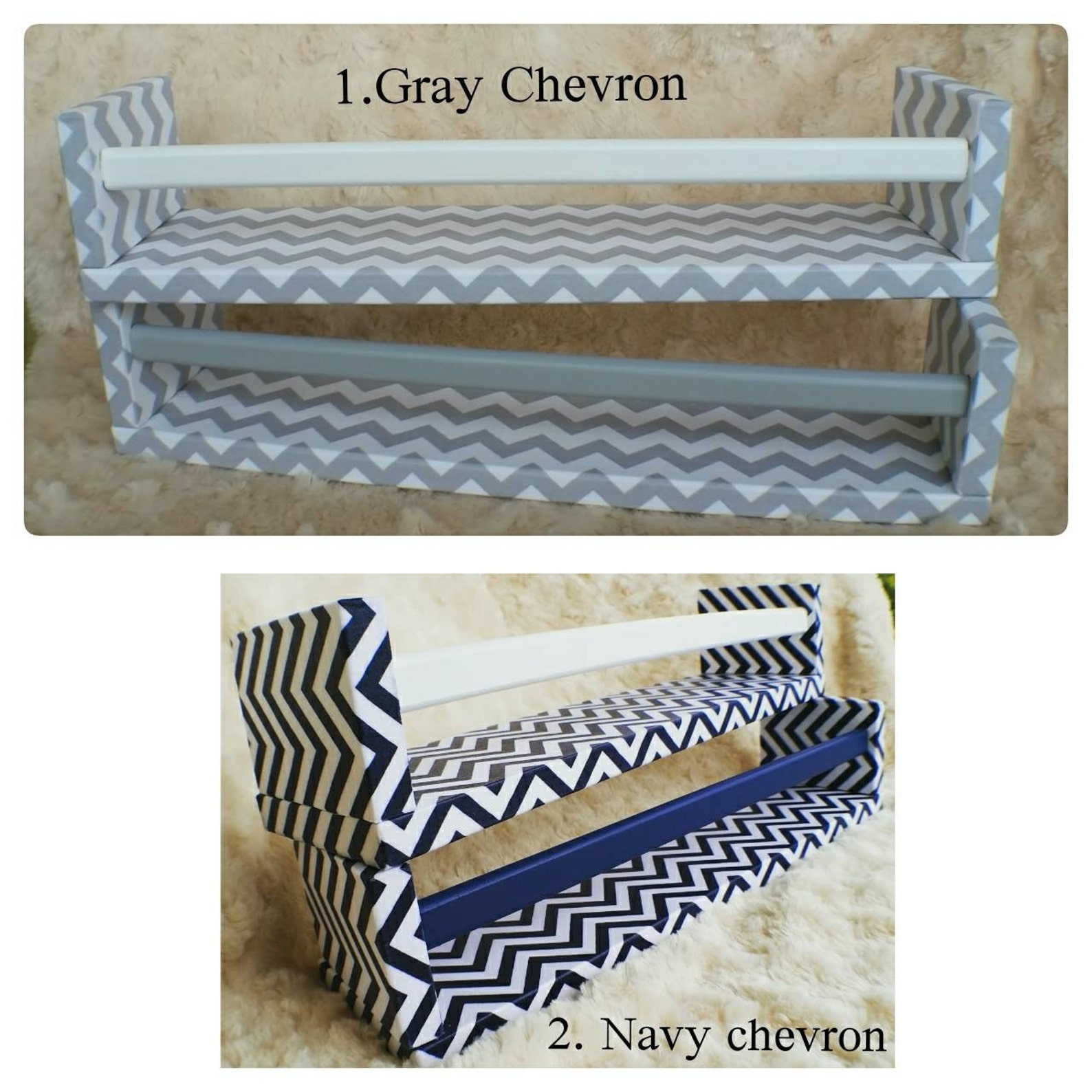 Chevron Pattern Children's Book Wall Shelf/ Wall Shelf/ Chevron Wall ...