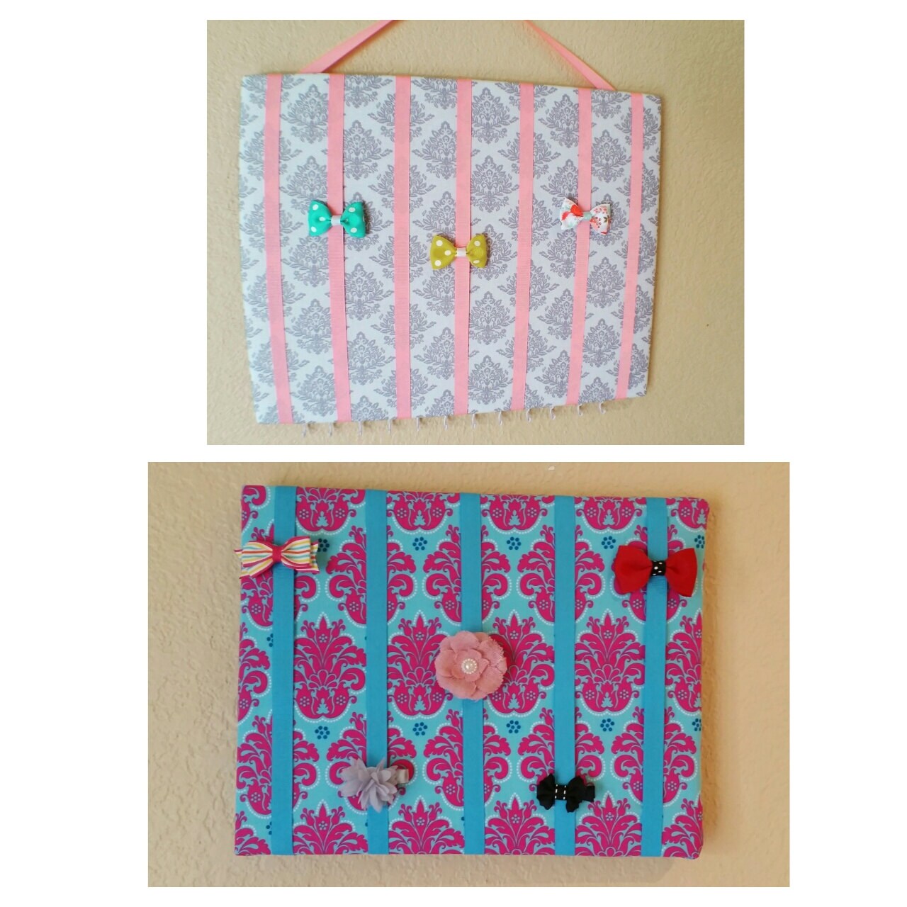 Damask Hair Bow Holder & Headband Organizer/ Hair Bow | Etsy