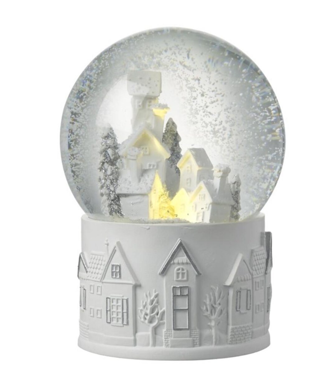 Winter Wonderland Snow Globe: White Snow Town Scene Delight - Etsy