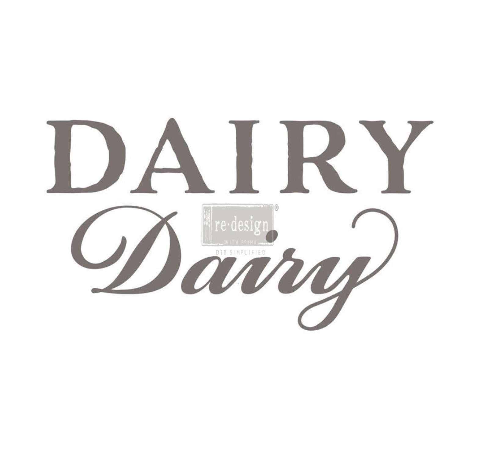 Dairy Written Word, Furniture Decor Transfer 23.1" X 33.3" Dixie Belle ...