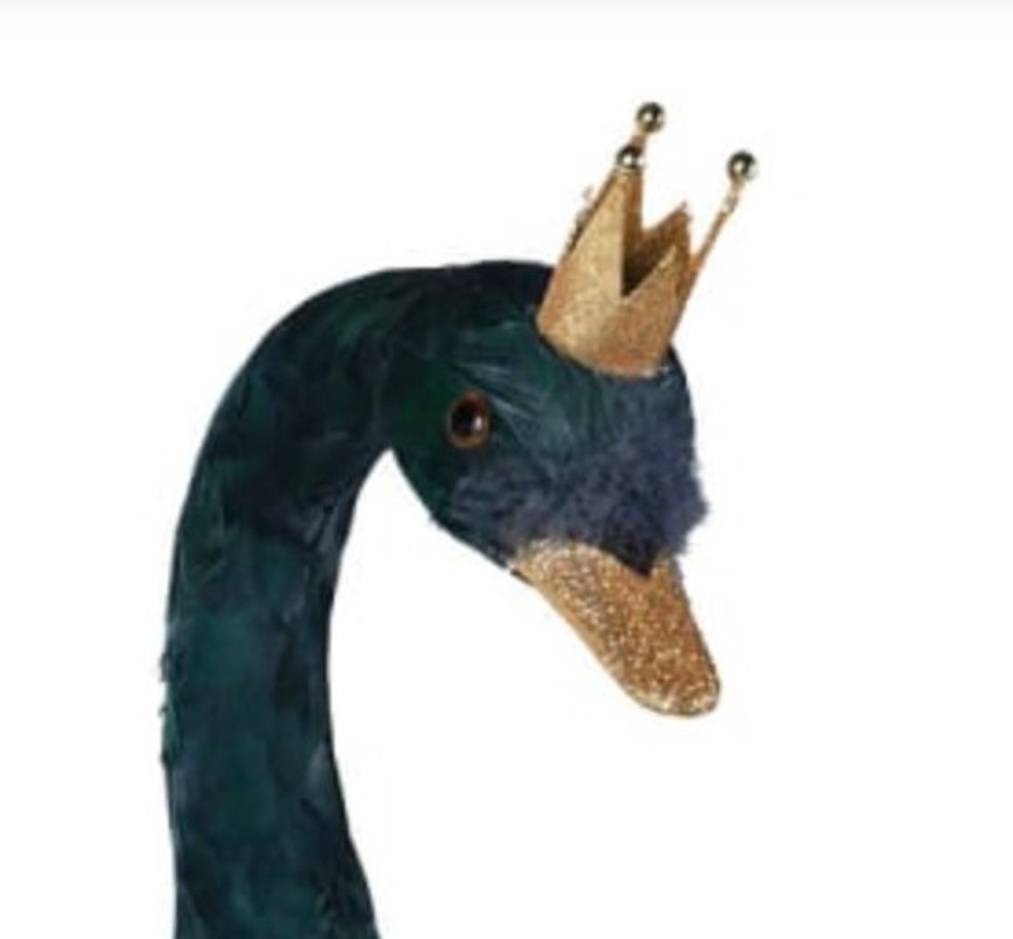 Swan Head Wall Mount Emerald Green Wall Decor Statement - Etsy