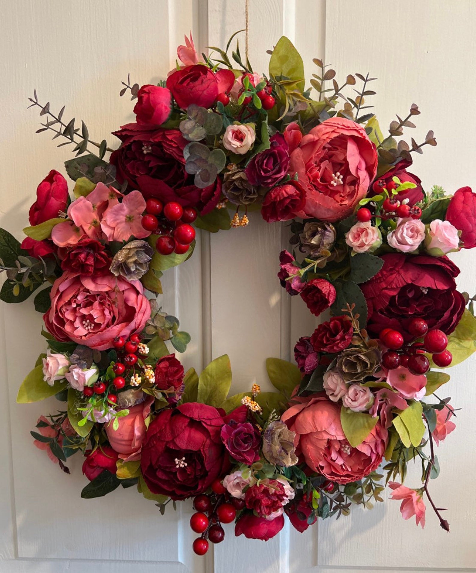 Door Wreath Round for the Front Door Wedding Home - Etsy