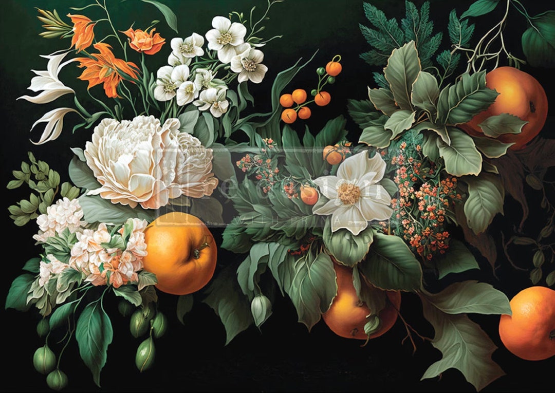 Redesign With Prima, Fall-inspired A1 Decoupage Fiber Botanical Bliss ...