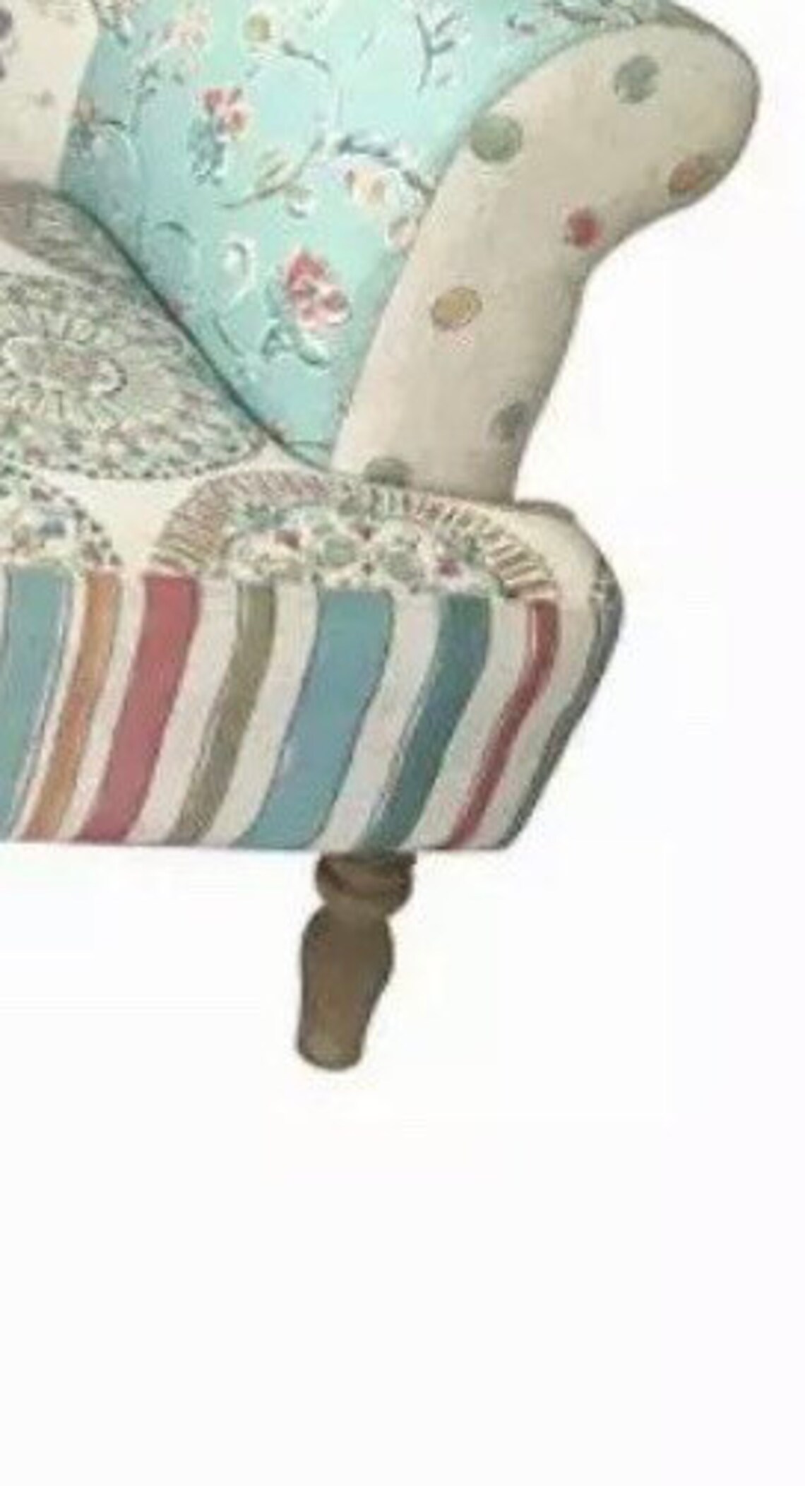 SOLD OUT Birds Stripes Sofa 2-3 Seater Floral Shabby Chic - Etsy