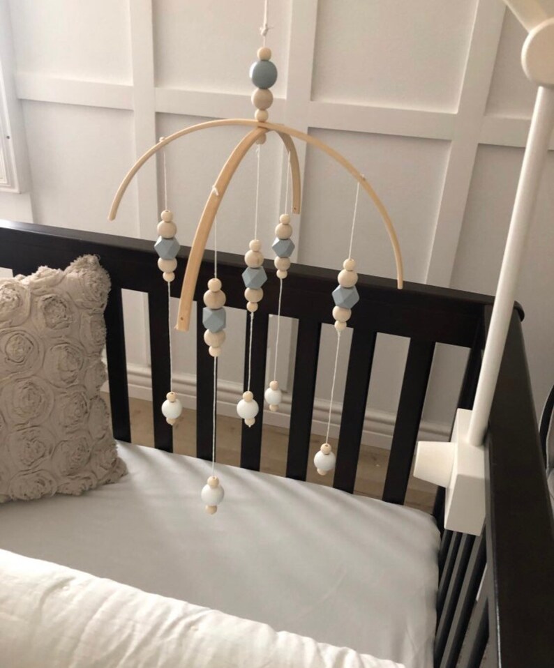 Baby Cot Mobile Hanging Wooden Beads Rattles Wind Chimes - Etsy