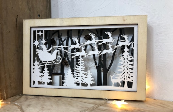 LED Light up Christmas Scene can Be Personalised - Etsy UK