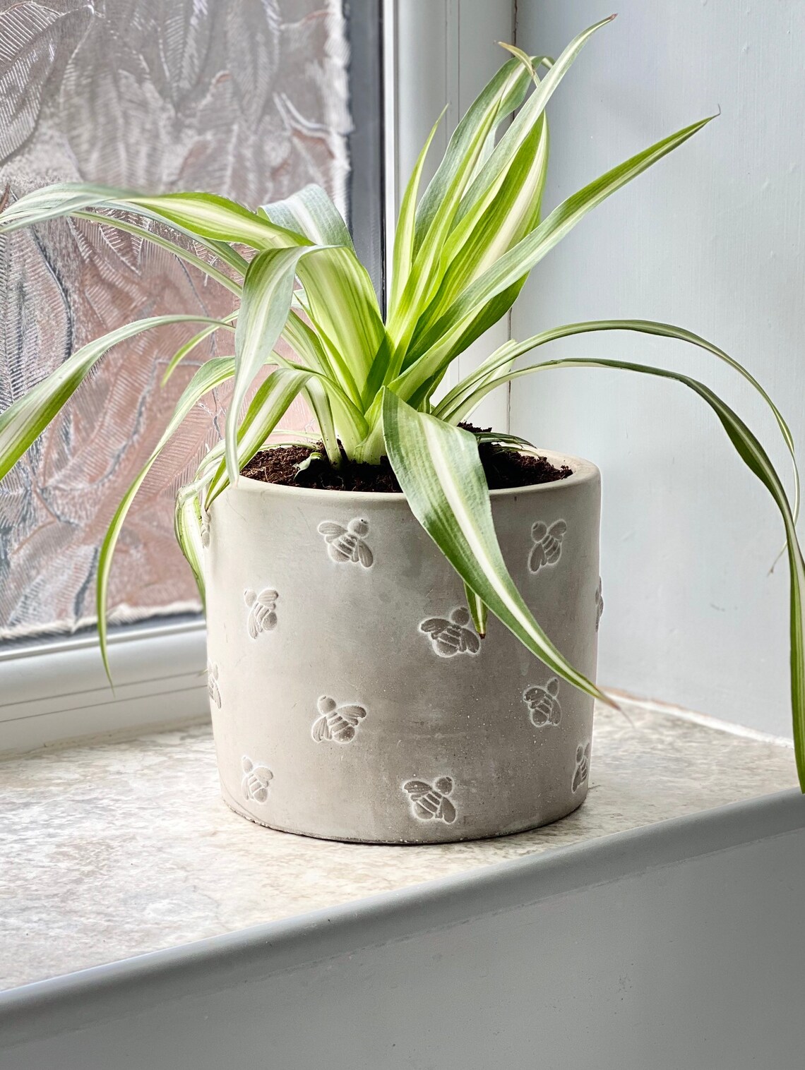 Bee Design Cement Planter Large Indoor or Outdoor Use Bee - Etsy UK