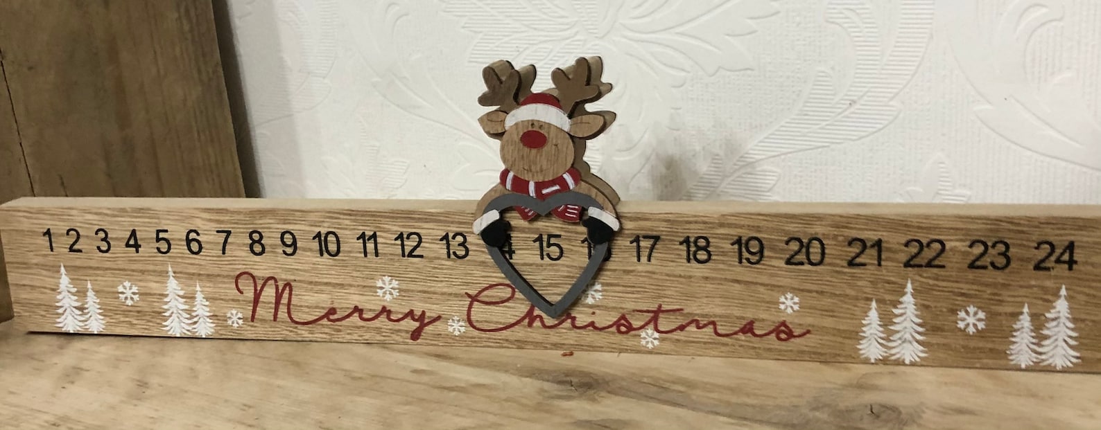 Advent Countdown to Christmas Wooden Reindeer Advent - Etsy UK