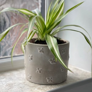 Bee Design Cement Planter, Large, Indoor or Outdoor Use, Bee Lover ...