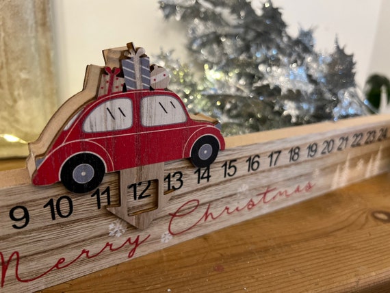 Wooden Car Advent Countdown to Christmas Advent Calendar - Etsy