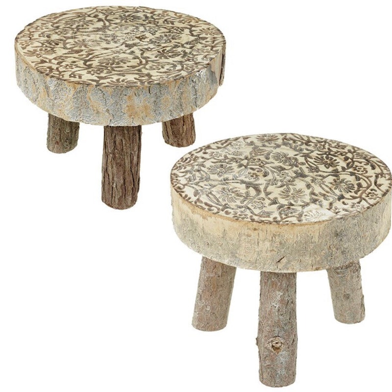 Carved Wood Stool - Etsy