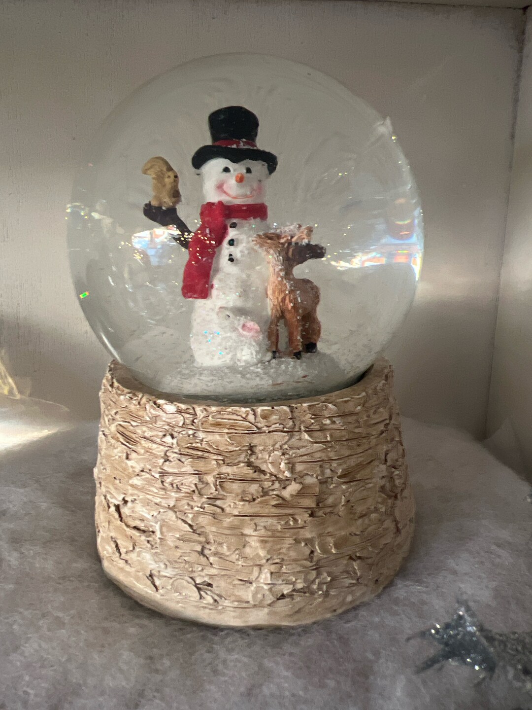 Musical Snowman Snowglobe, Battery Operated, Fireplace, Living Room ...