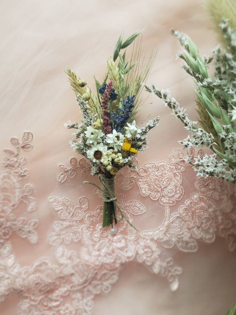 Rustic Wildflower Wedding Boutonnieres Natural Dried Flowers - Etsy