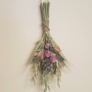 Kitchen Broom Besom, Fuchsia Flowers, Wheat, Witchy Decor - Etsy