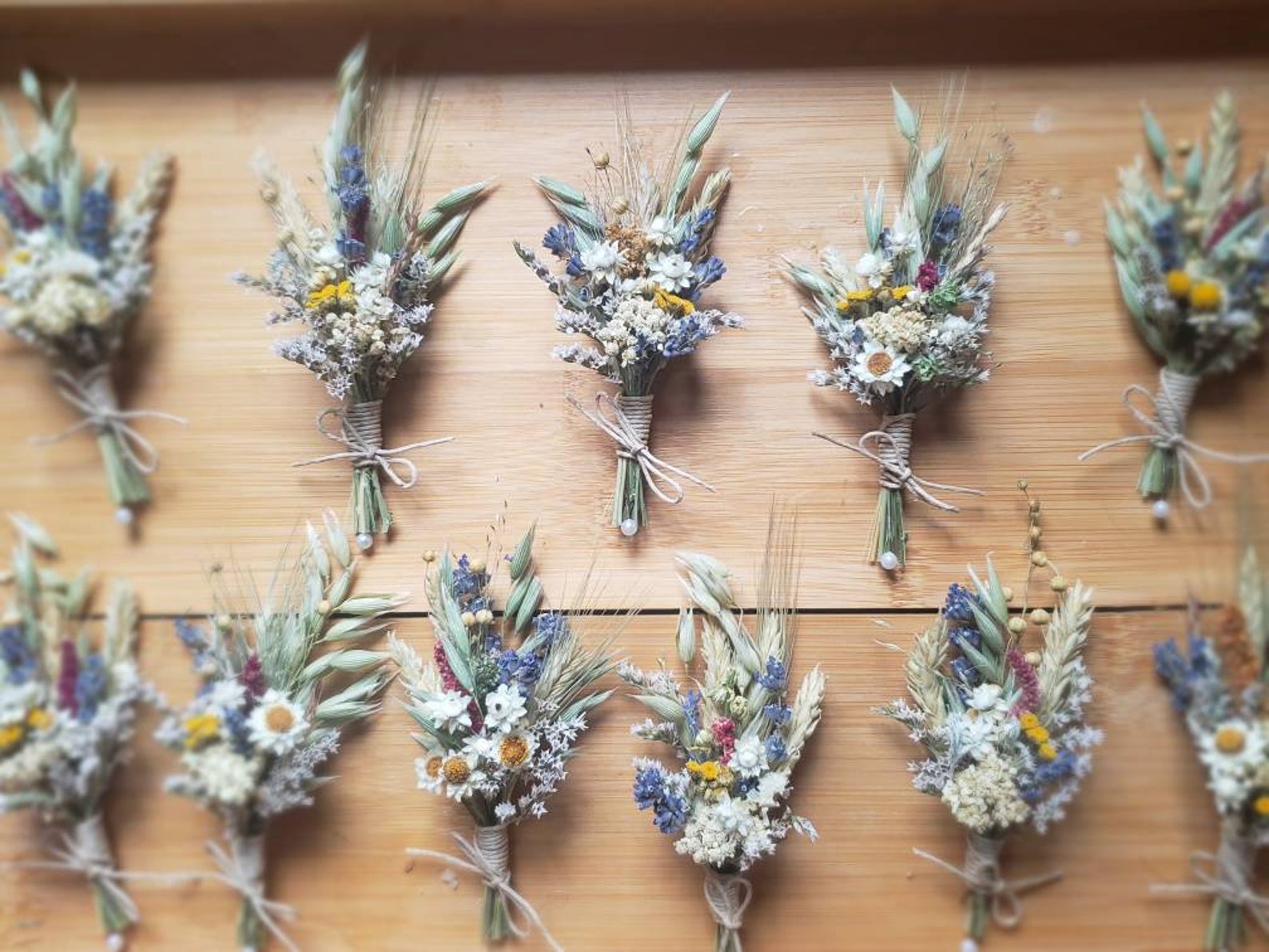 Rustic Wildflower Wedding Boutonnieres Natural Dried Flowers - Etsy