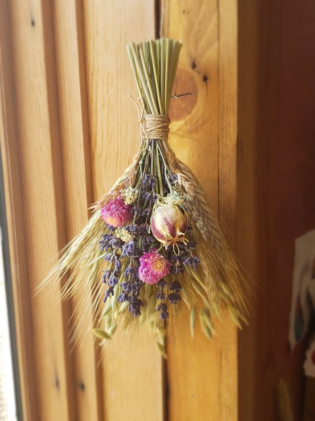 Kitchen Broom Besom, Fuchsia Flowers, Wheat, Witchy Decor - Etsy
