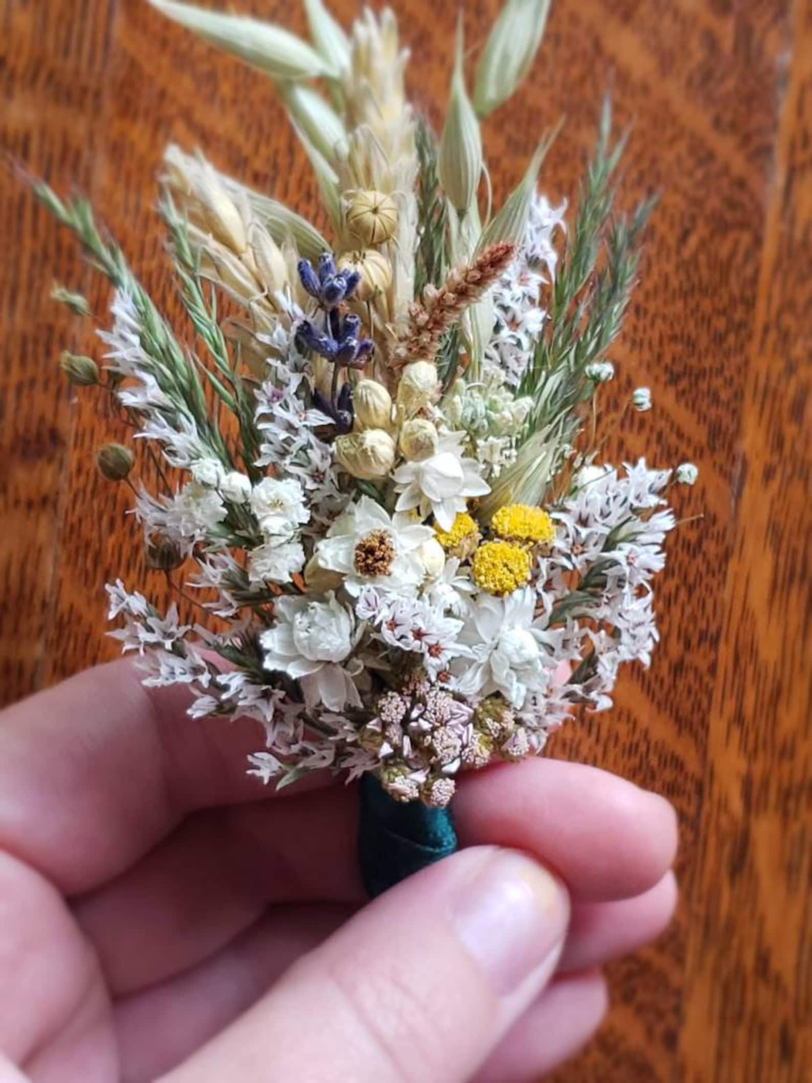 Rustic Wildflower Wedding Boutonnieres Natural Dried Flowers | Etsy