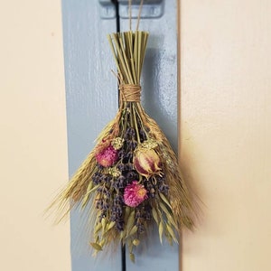 Kitchen Broom Besom, Fuchsia Flowers, Wheat, Witchy Decor - Etsy