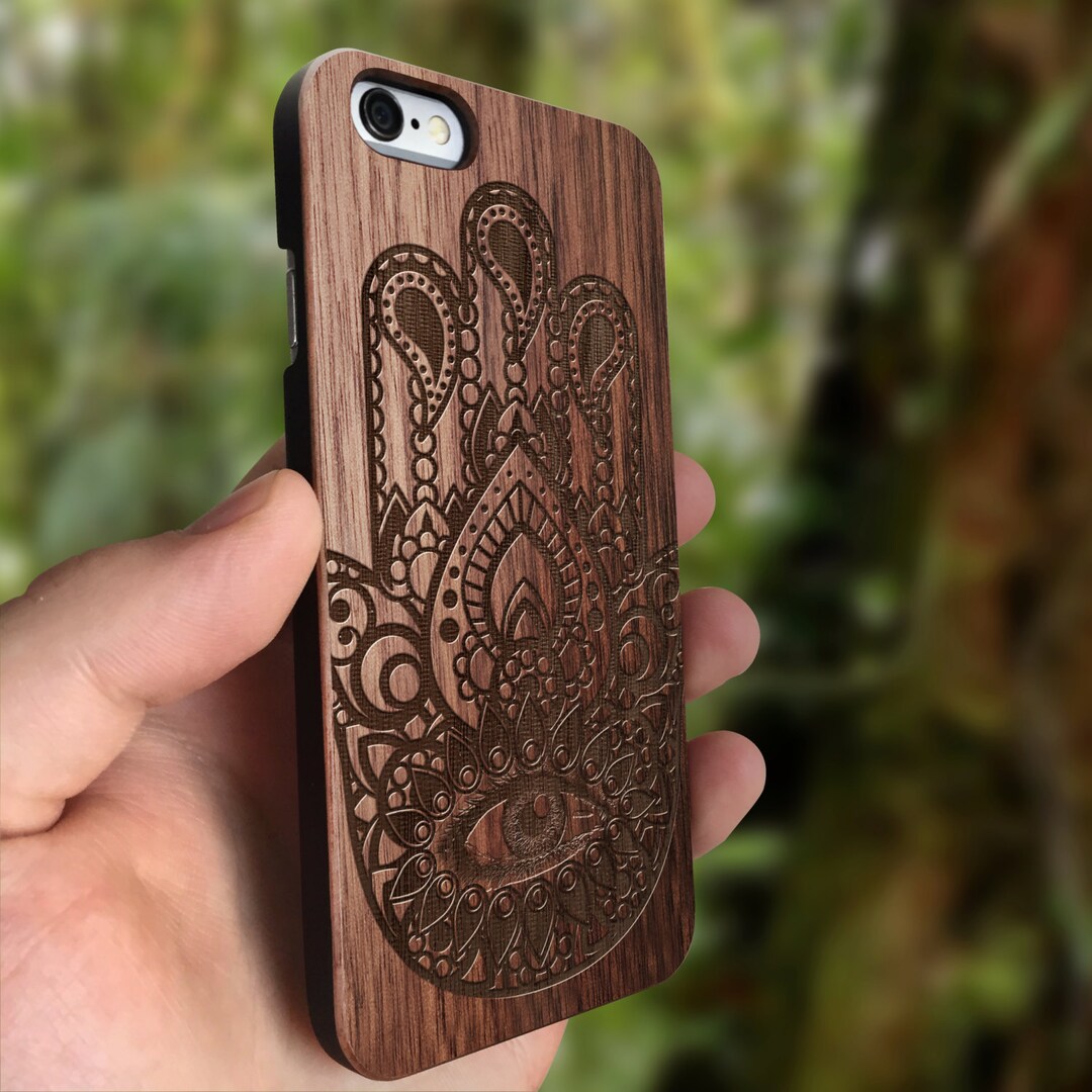 Hand of Hamsa Real Wood iPhone Case Wood Apple Case iPhone 6 Cover ...