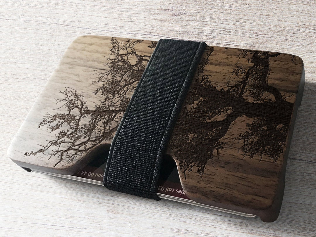Minimalist Wallet, Slim Wallet, Wood Wallet, Wood Card Holder, Credit ...
