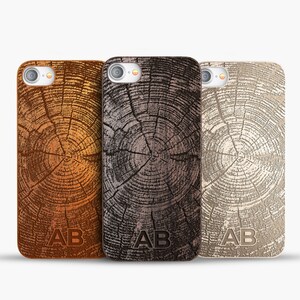 Custom iPhone 8 Case, Personalized Gift With Custom Initials, Wooden ...