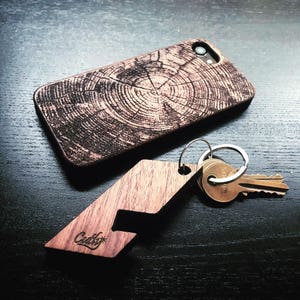 Real Wood Iphone Keyring Stand Fits All Iphones. Perfect Add - Etsy