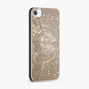 Custom iPhone 8 Case, Personalized Gift With Custom Initials, Wooden ...
