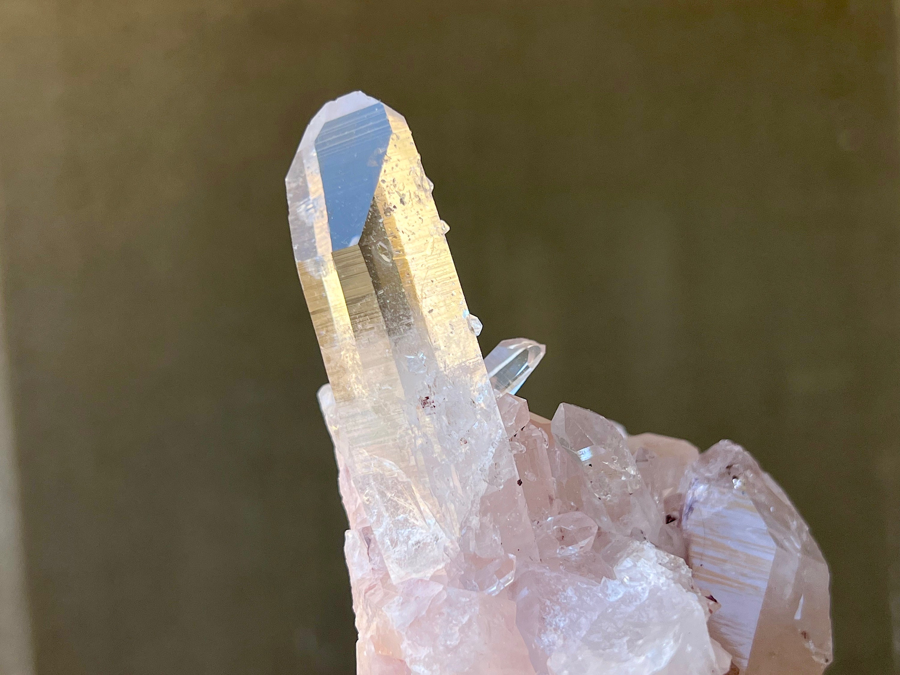 Pink Lemurian Quartz Crystal, New Rare Find, Pink Colombian Lemurian ...