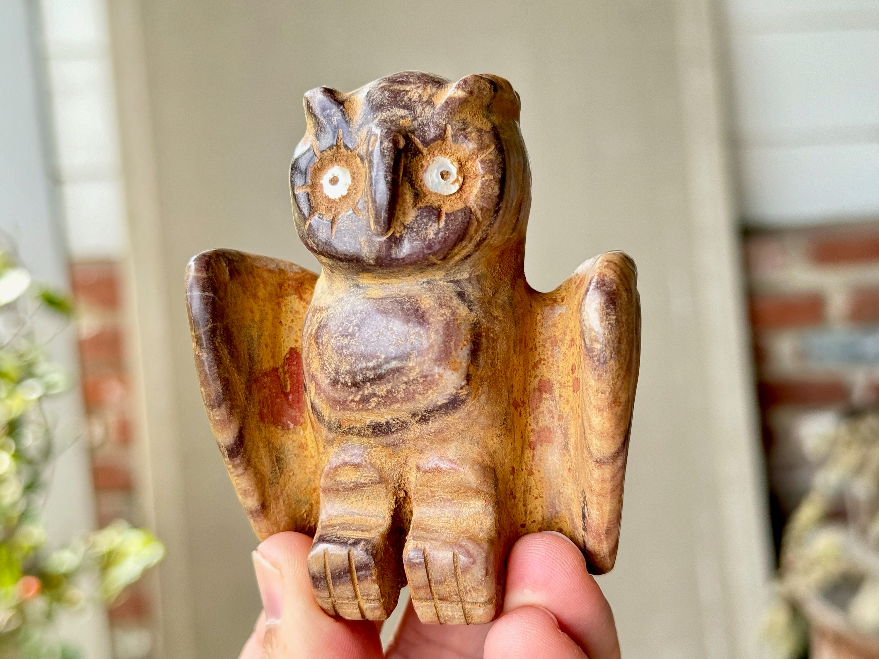 Incan Owl Totem by Peruvian Artist Ruben Layme, Andean Owl Statue ...
