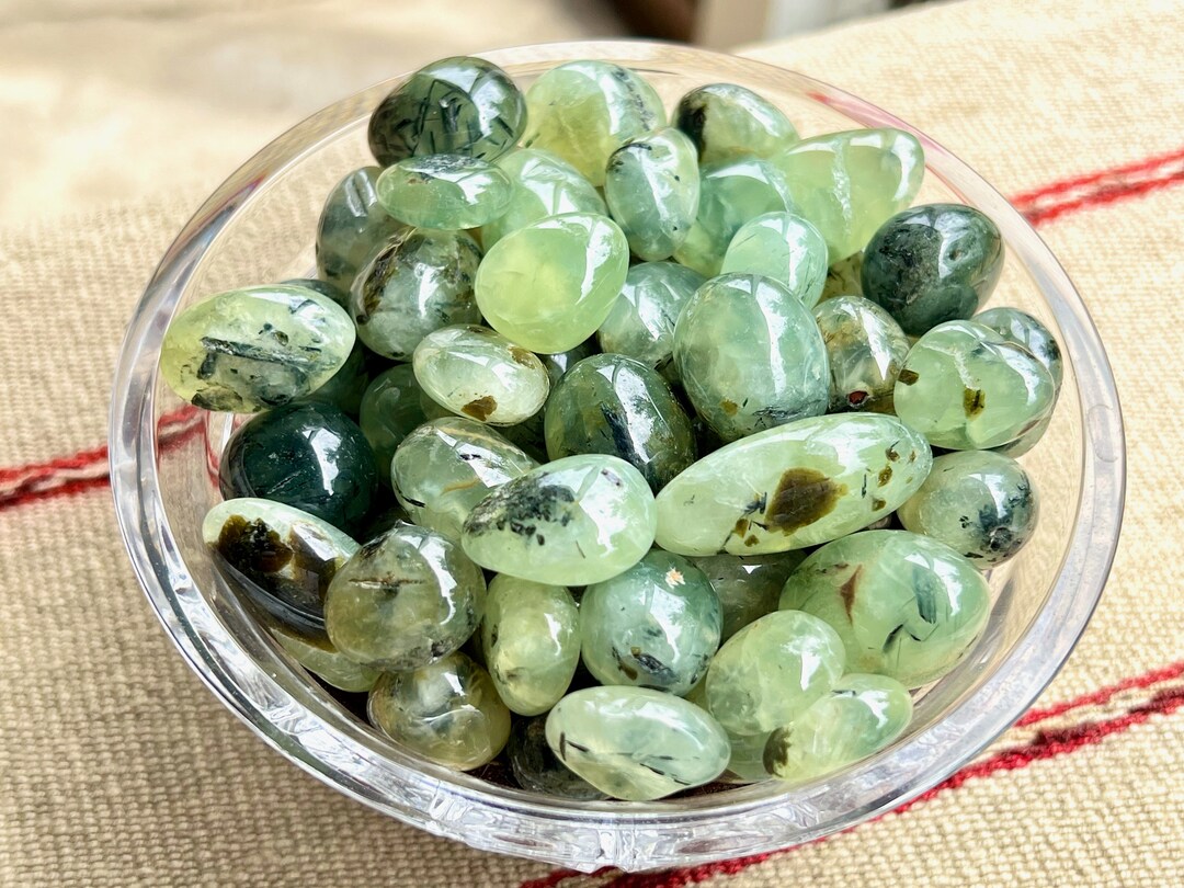 Prehnite, Polished Prehnite Tumbles With Vibrant Color and Beautiful ...