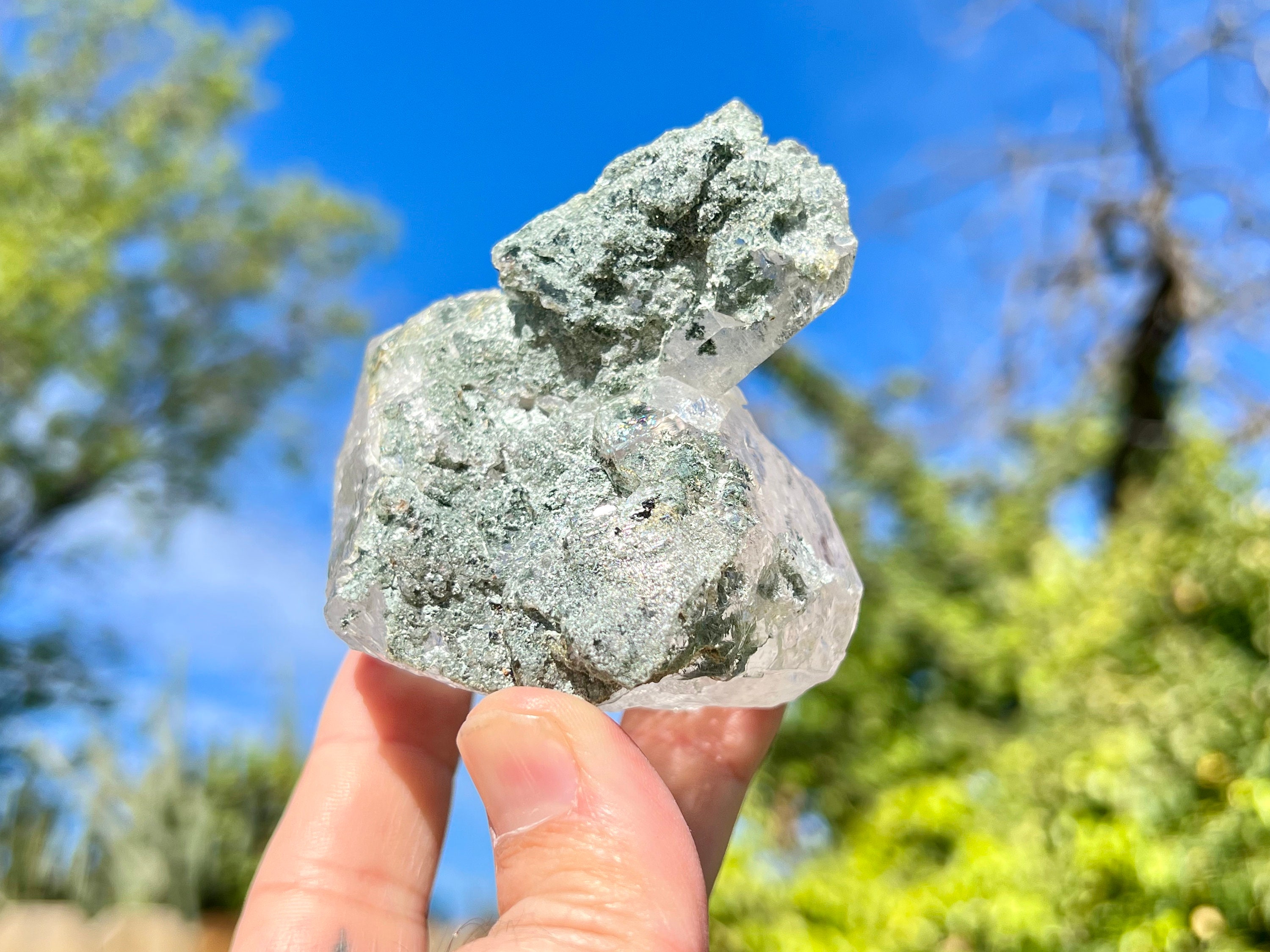 Himalayan Cathedral Quartz with Green Chlorite, New Find, High Altitude ...